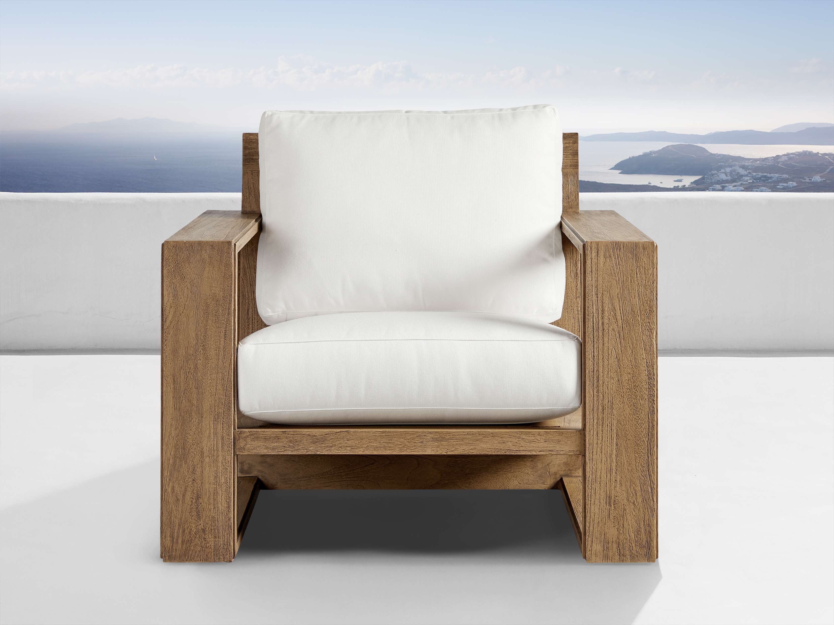 Canyon Outdoor Teak Lounge Chair - Arhaus